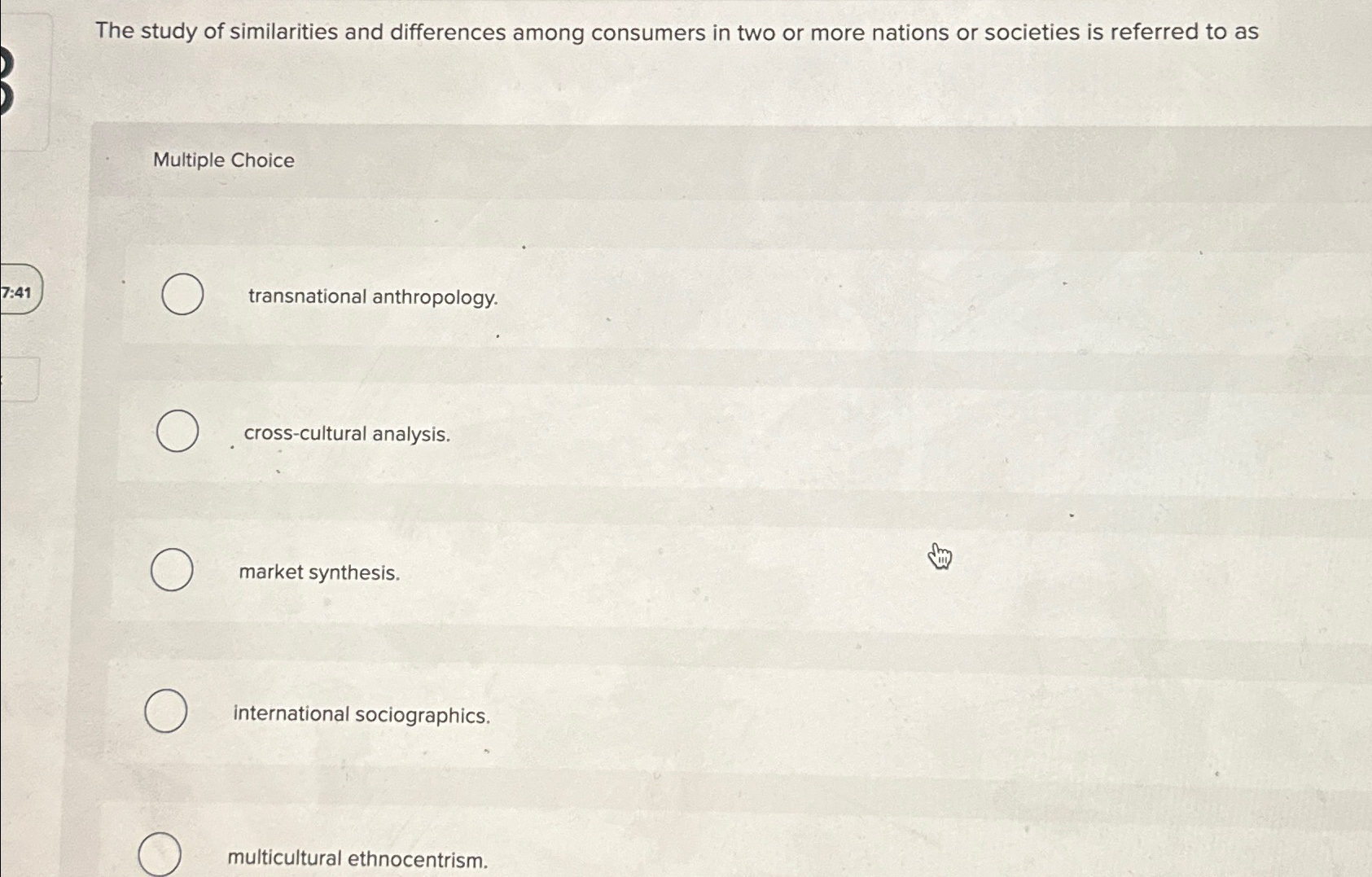 Solved The study of similarities and differences among | Chegg.com