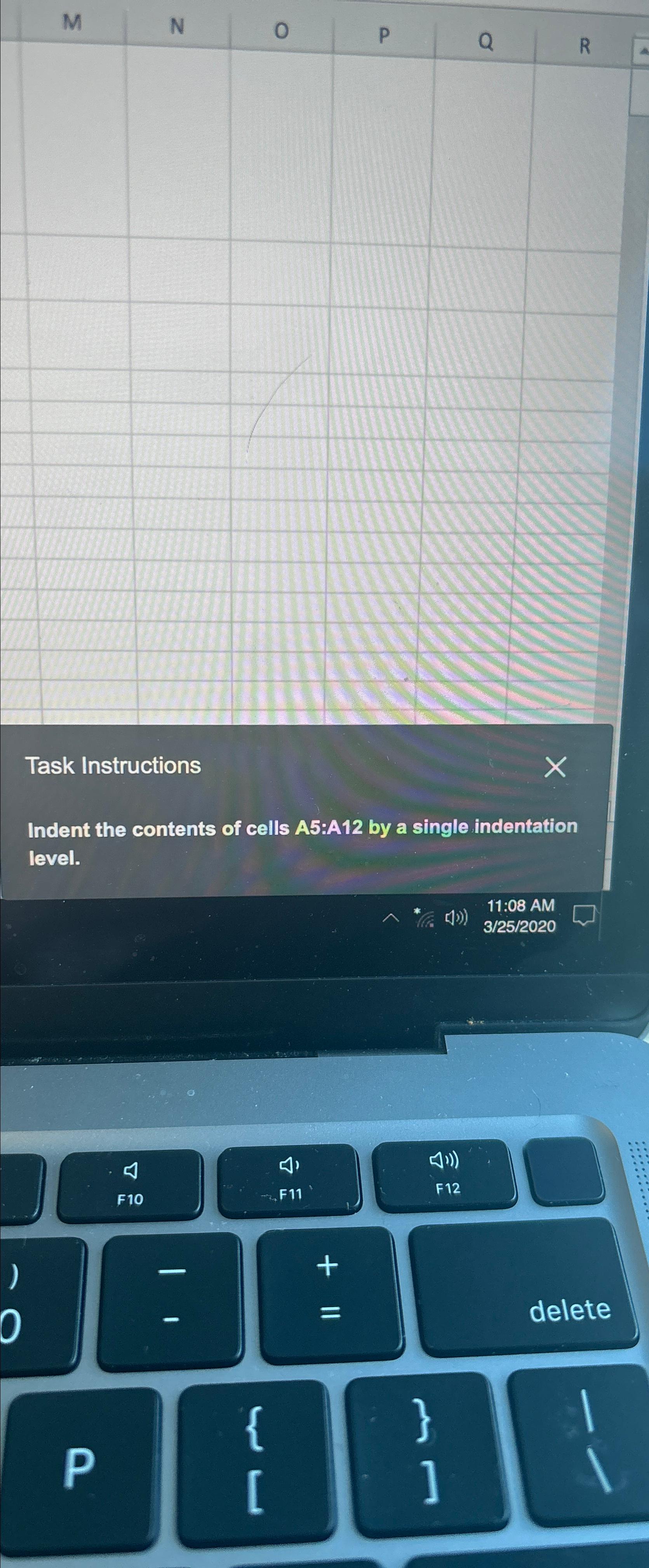 Solved Task InstructionsIndent the contents of cells A5:A12 | Chegg.com