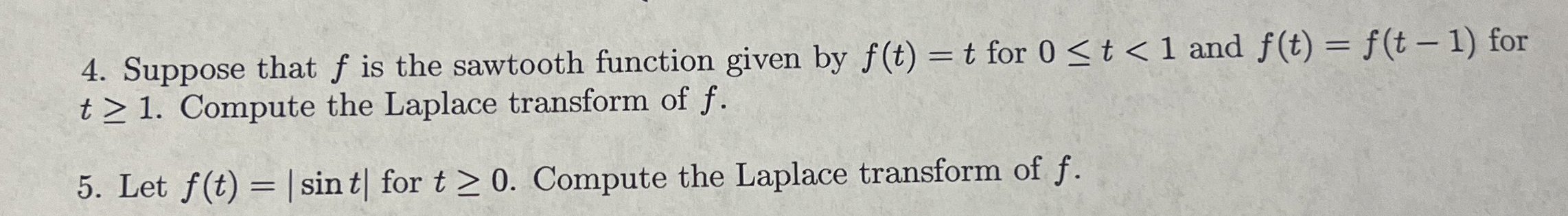 Solved Suppose that f ﻿is the sawtooth function given by | Chegg.com