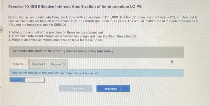Solved Exercise 10-19B Effective Interest: Amortization of | Chegg.com