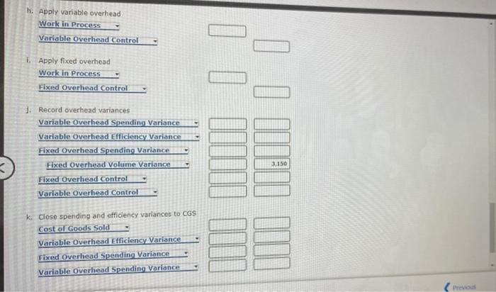 Solved Basic Variance Analysis, Revision of Standards, | Chegg.com