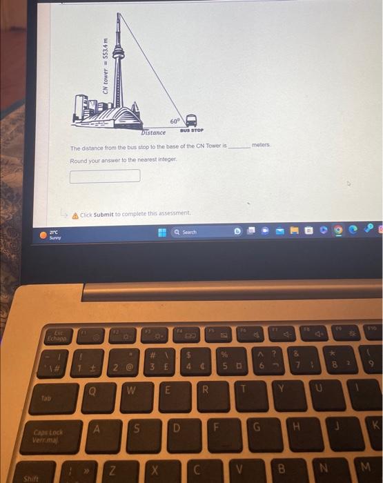 Solved The distance from the bus stop to the base of the \\( | Chegg.com