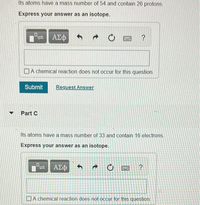 Solved Its atoms contain 6 protons and 8 neutron(s). Express | Chegg.com