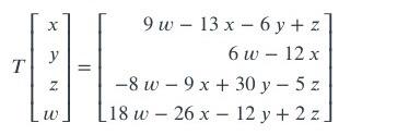 Solved For the linear transformation of 𝑅4 into 𝑅4 defined | Chegg.com