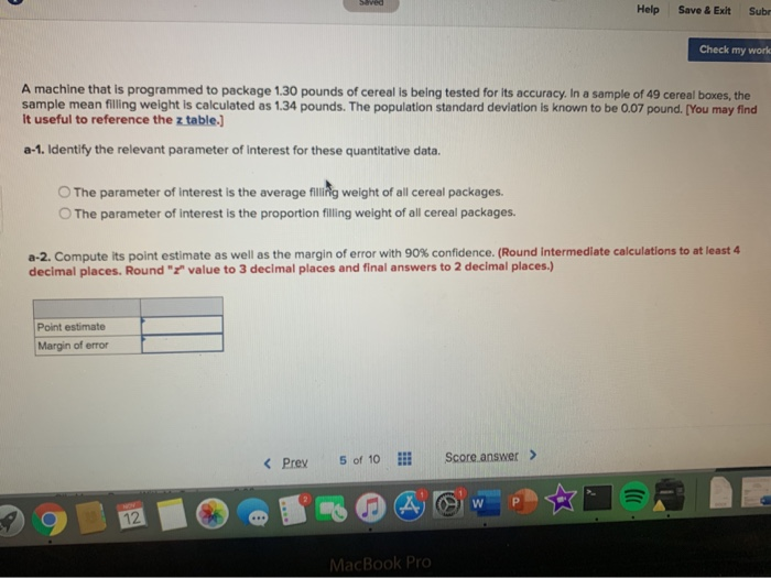 Solved 5aved Help Save & Exit Subr Check my workc A machine | Chegg.com