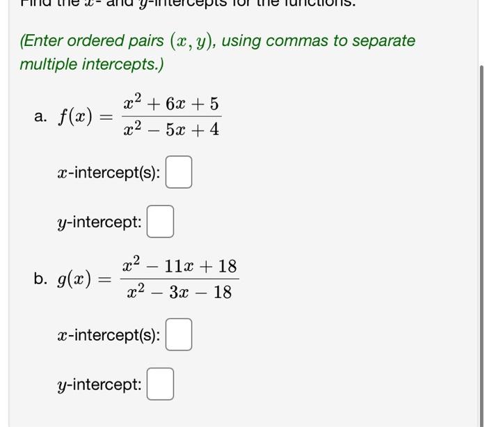 Solved (Enter ordered pairs (x,y), using commas to separate | Chegg.com