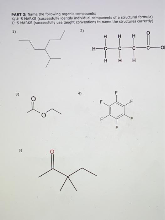 Solved for part 2 please identify the longest carbon chain, | Chegg.com
