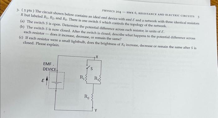 Solved PHYSICS 204 HWK 6, RESISTANCE AND ELECTRIC CIRCUITS | Chegg.com