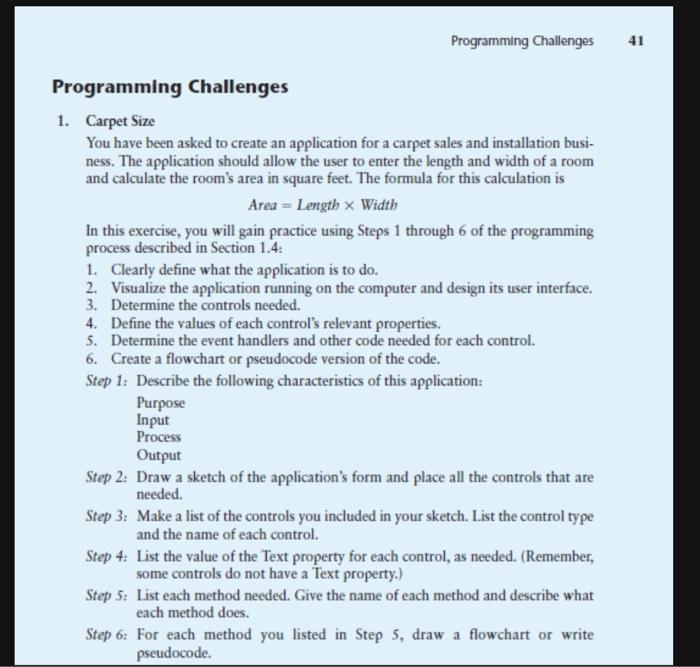 Solved Programming Challenges rogramming Challenges Carpet | Chegg.com
