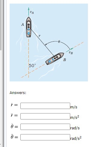 Solved Two ships A and B are moving with constant speeds vA | Chegg.com