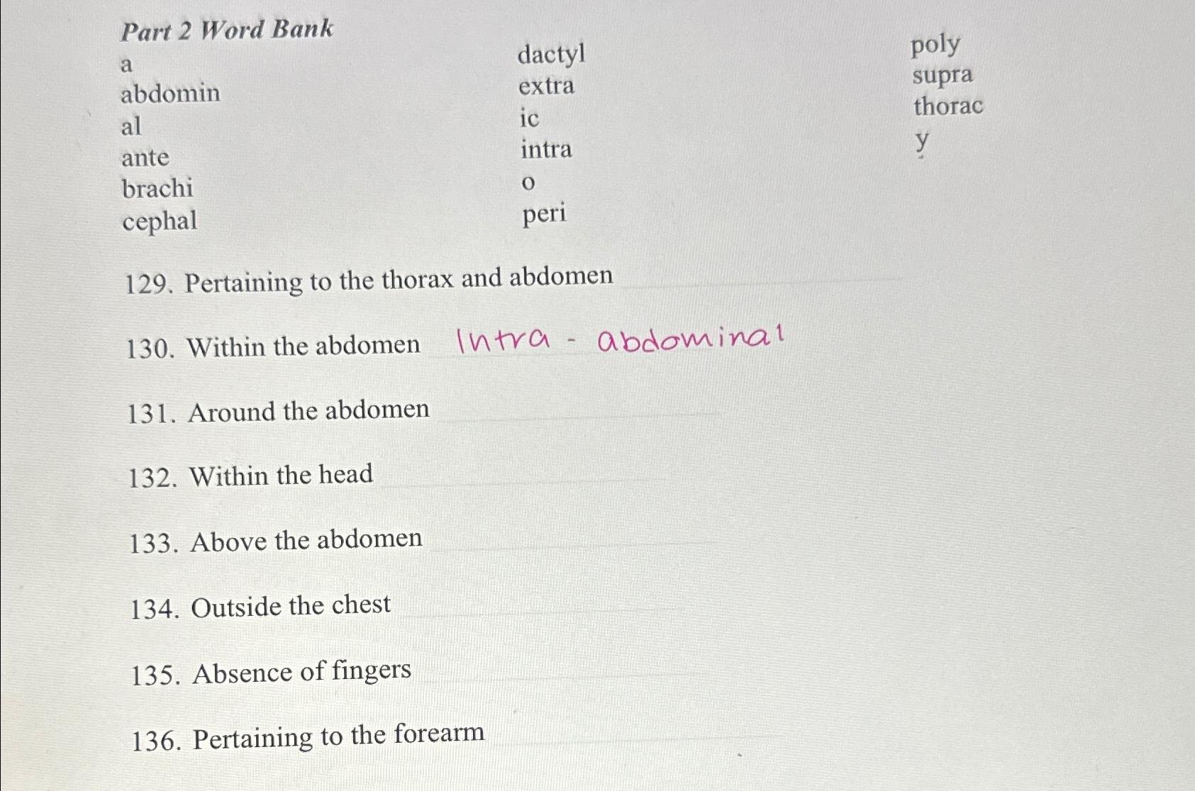 Solved Part 2 ﻿Word | Chegg.com