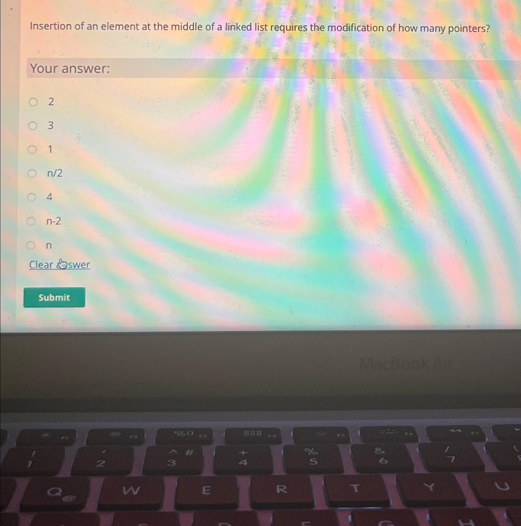 Solved Insertion of an element at the middle of a linked | Chegg.com