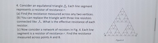 Solved 4. Consider an equilateral triangle A Each line | Chegg.com