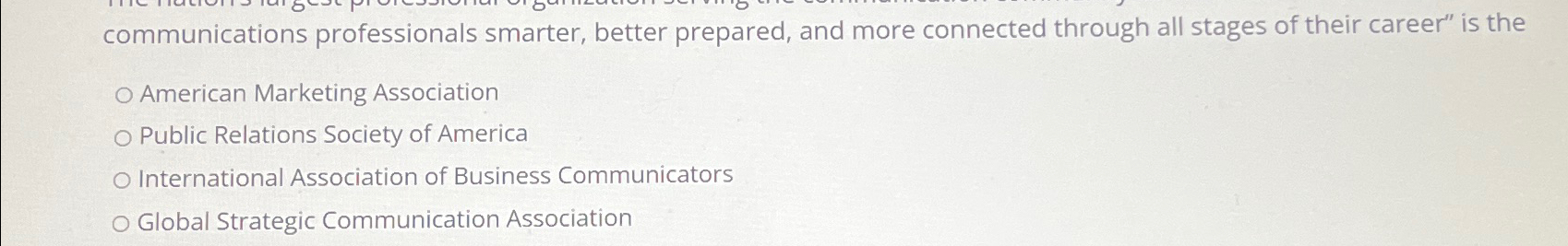 Solved communications professionals smarter, better | Chegg.com