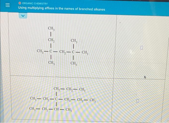 Solved ORGANIC CHEMISTRY Using multiplying affixes in the | Chegg.com