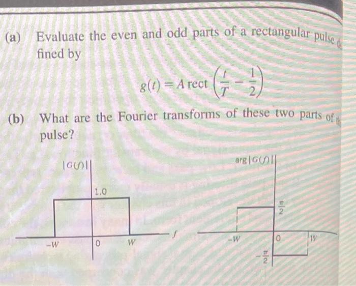 Solved 2.3 Any function g(t) can be split unambiguously into | Chegg.com