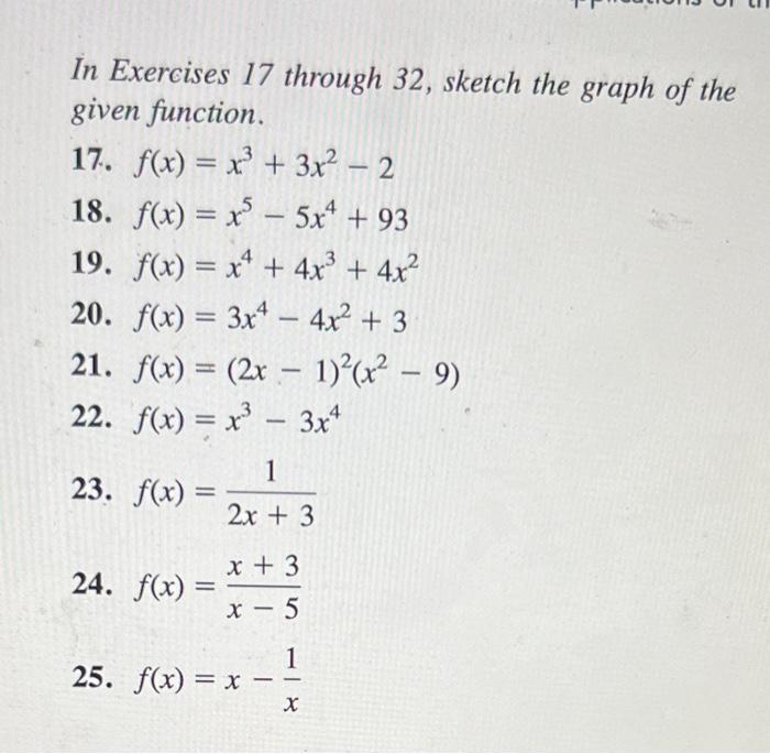 Solved In Exercises 17 through 32, sketch the graph of the | Chegg.com