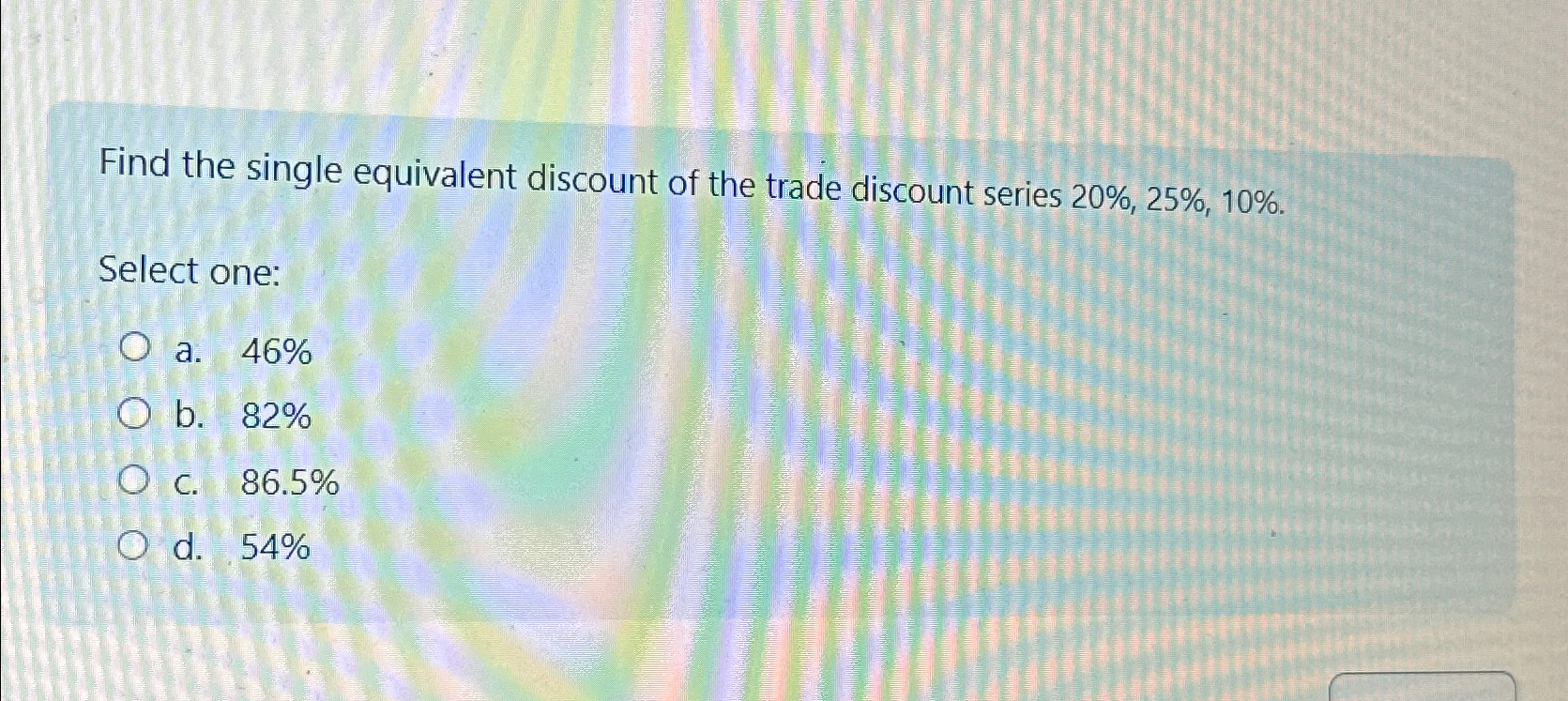 Solved Find the single equivalent discount of the trade | Chegg.com