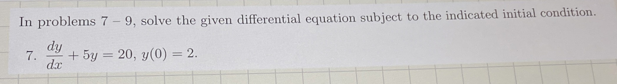 Solved In problems 7-9, ﻿solve the given differential | Chegg.com