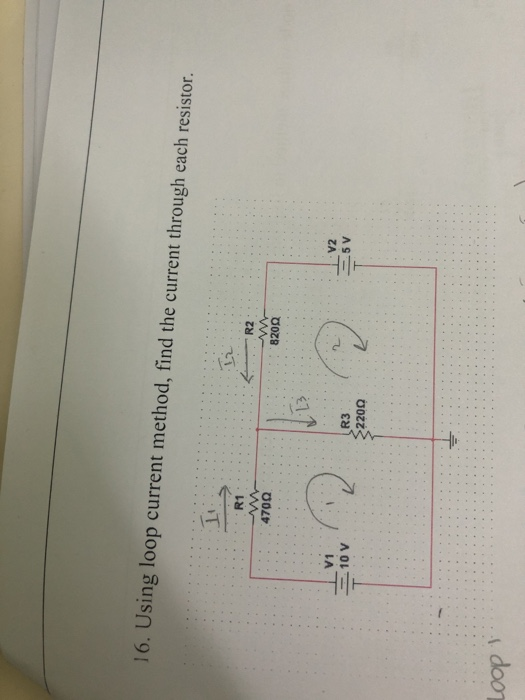 Solved 16 Using Loop Current Method Find The Current