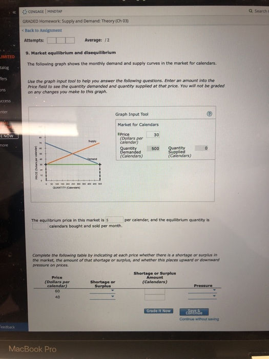 Solved: CENGAGE MINDTAP Q Search GRADED Homework: Supply A... | Chegg.com