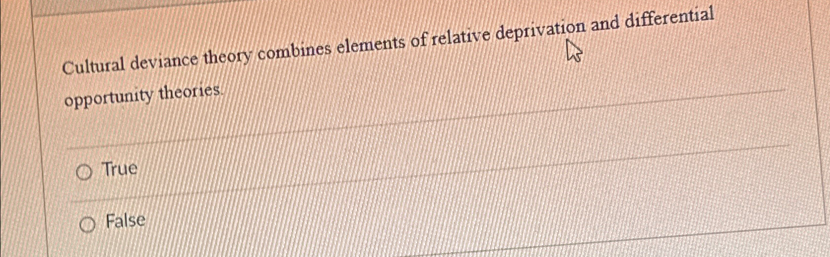 Solved Cultural deviance theory combines elements of | Chegg.com