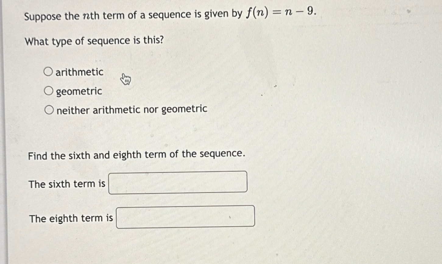 Solved Suppose the nth term of a sequence is given by | Chegg.com