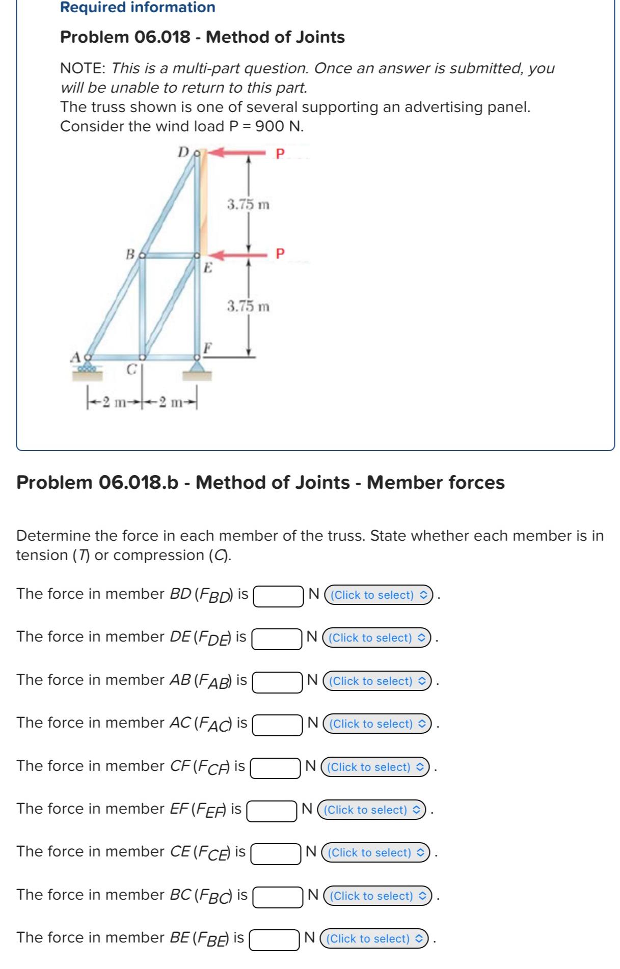 Solved Required informationProblem 06.018 - ﻿Method of | Chegg.com