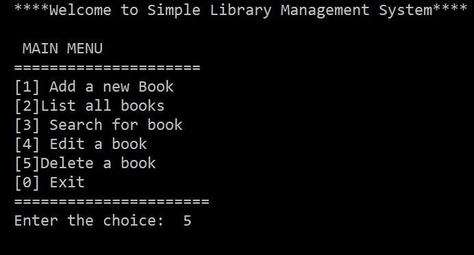 Solved Library System in C programming with File Handling No | Chegg.com