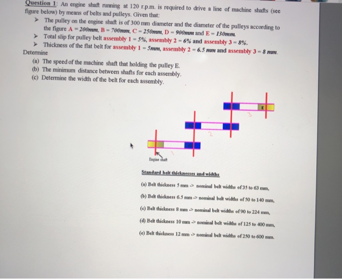 Solved Question 1: An engine shaft running at 120 r.p.m. is | Chegg.com