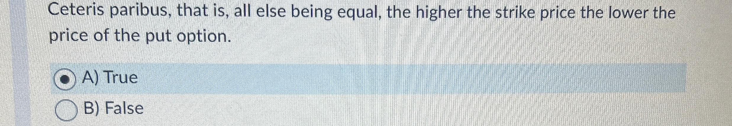 Solved Ceteris paribus, that is, ﻿all else being equal, the | Chegg.com