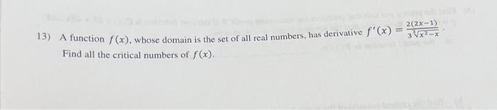 Solved 3) A function f(x), whose domain is the set of all | Chegg.com