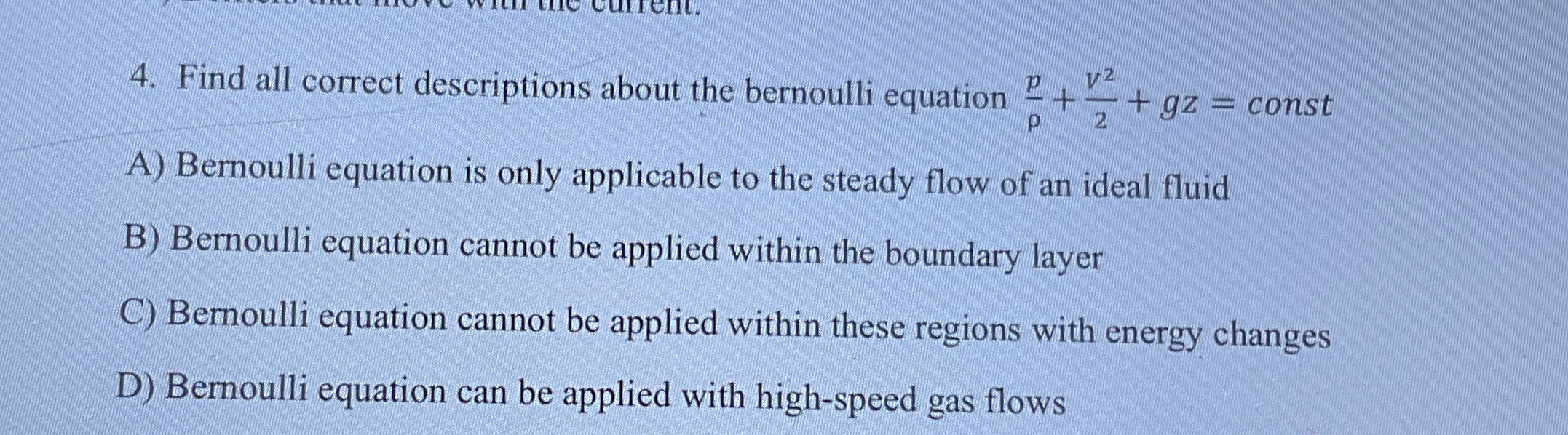 Solved Find all correct descriptions about the bernoulli | Chegg.com