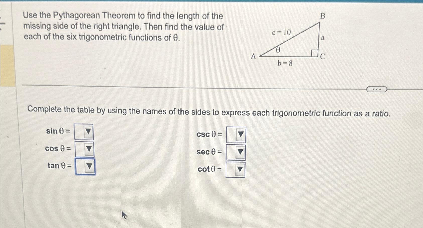 Solved Use the Pythagorean Theorem to find the length of the | Chegg.com