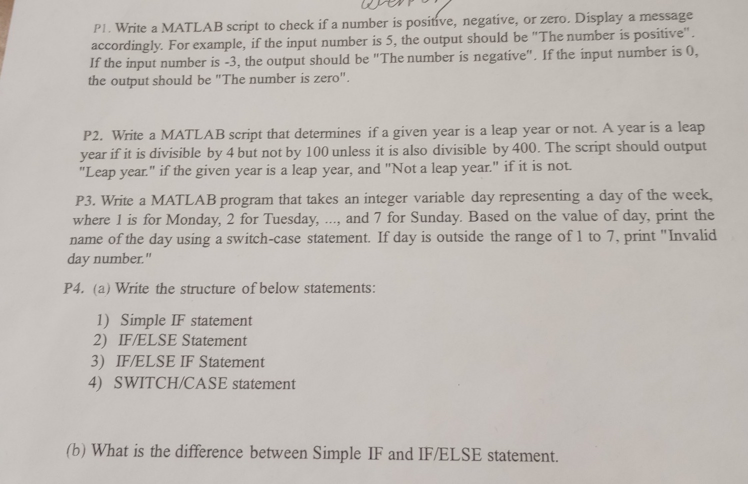 Solved P1. ﻿Write a MATLAB script to check if a number is | Chegg.com