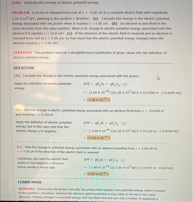 Solved GOAL Illustrate the concept of electric potential | Chegg.com