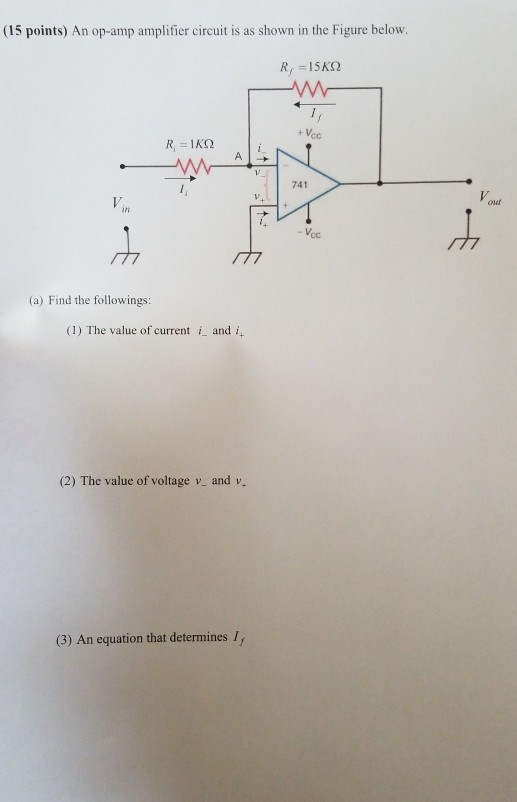 Solved An on-ramp amplifier circuit is as shown in the | Chegg.com