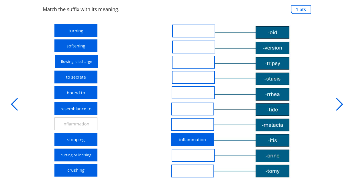 Solved Match the suffix with its meaning.Match the suffix | Chegg.com