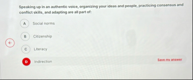 Solved Speaking up in an authentic voice, organizing your | Chegg.com