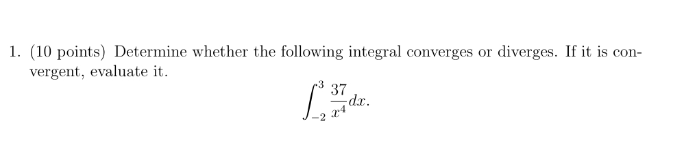 Solved (10 ﻿points) ﻿Determine whether the following | Chegg.com