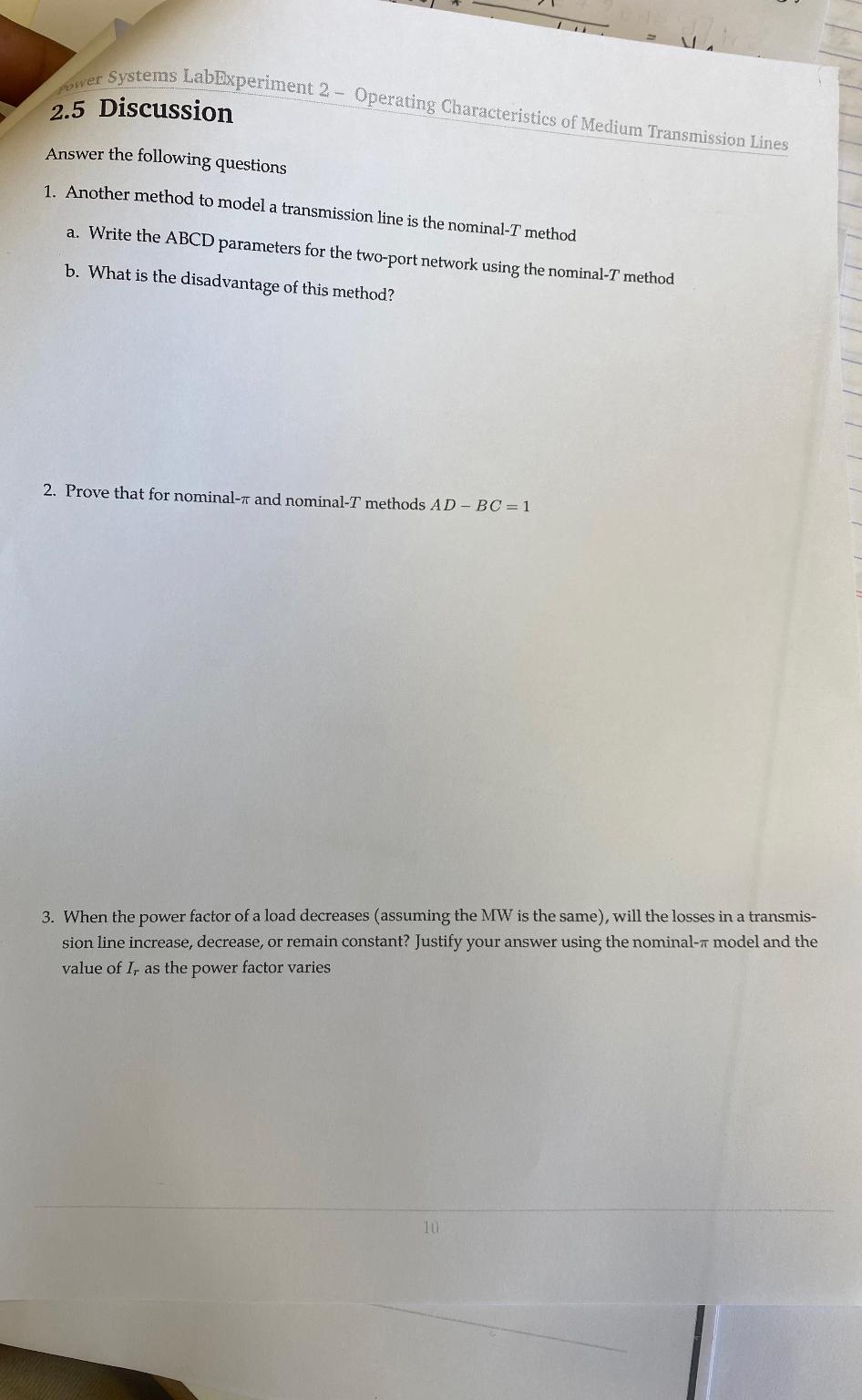 Solved 2.5 ﻿DiscussionAnswer the following questionsAnother | Chegg.com