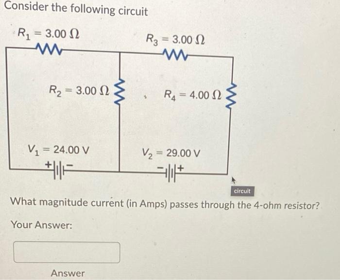Solved Consider the following circuit R = 3.00 12 Ω mu R3 = | Chegg.com