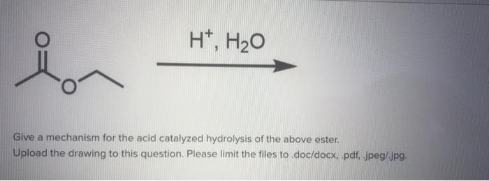 Solved H, H20 i Give a mechanism for the acid catalyzed | Chegg.com