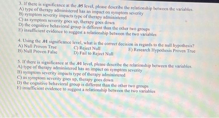 Solved A researcher is interested in comparing the effects | Chegg.com