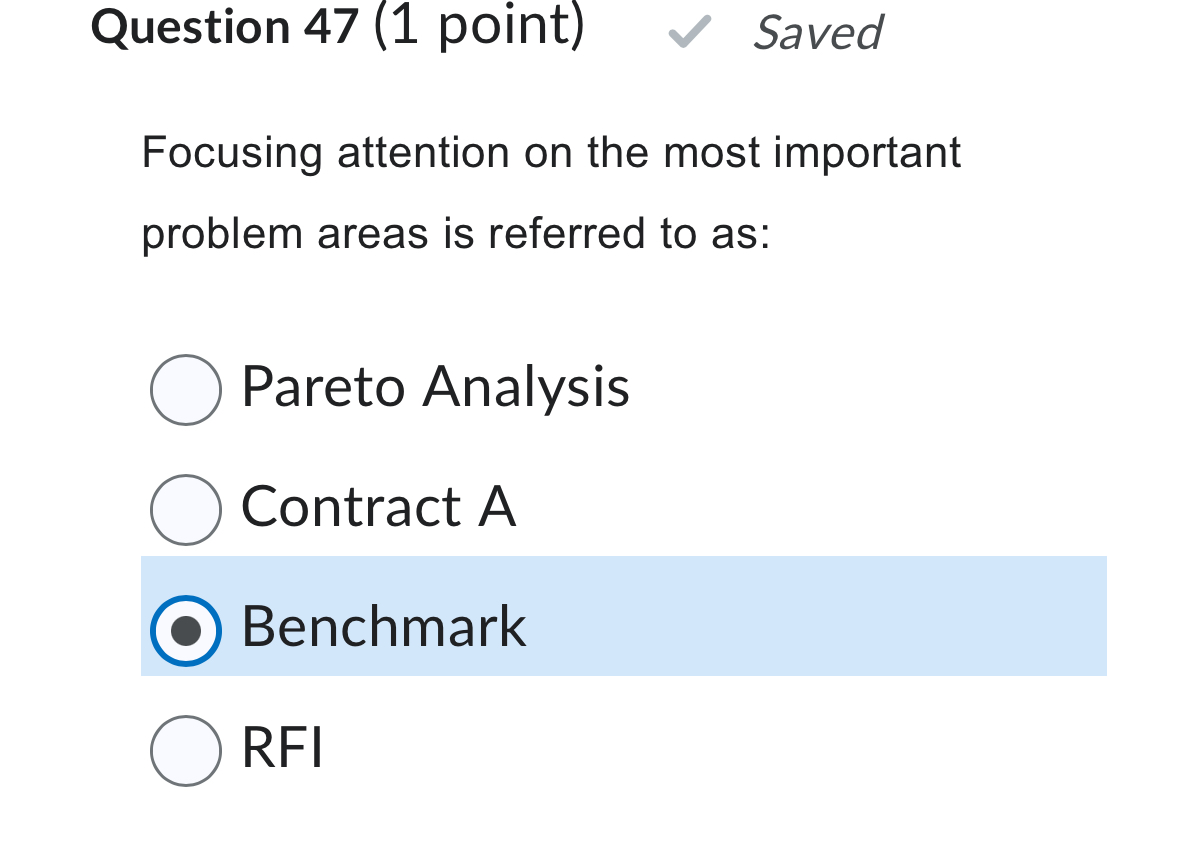 Solved Question 47 (1 ﻿point)SavedFocusing attention on the | Chegg.com