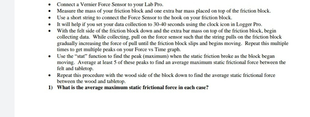 . Connect a Vernier Force Sensor to your Lab Pro. | Chegg.com