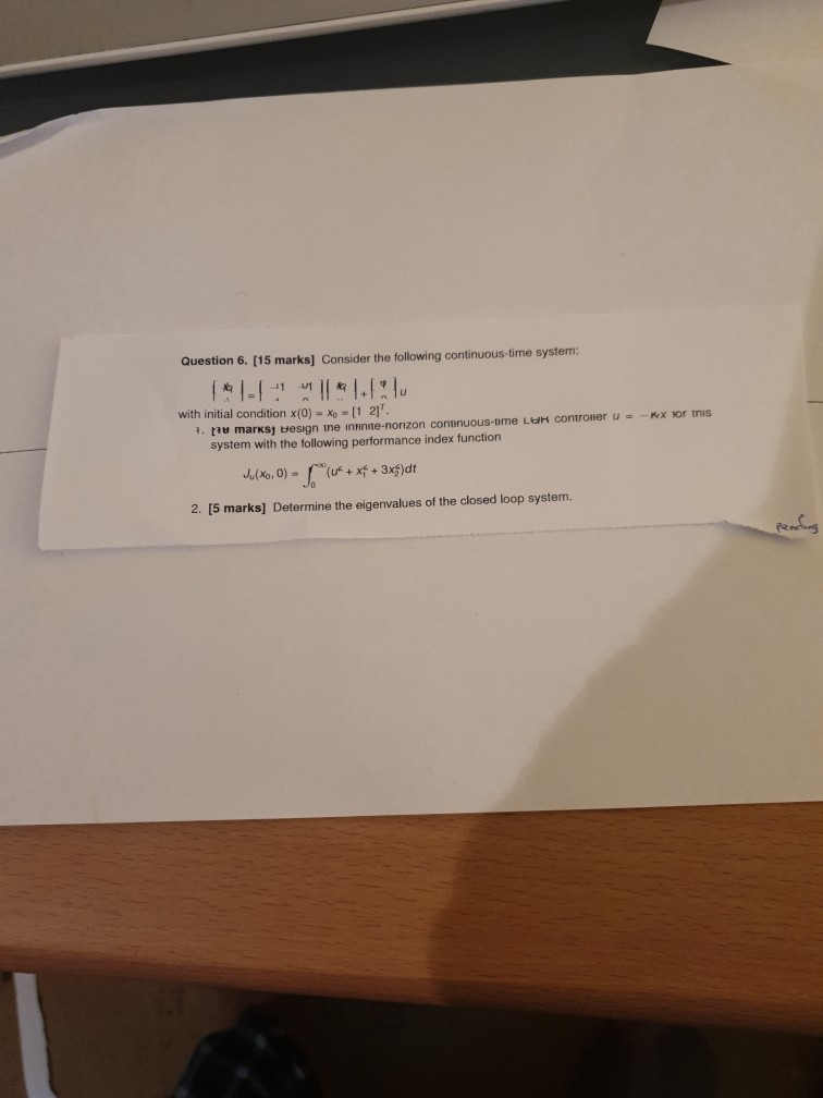 -KrX For this Question 6. [15 marks] Consider the | Chegg.com