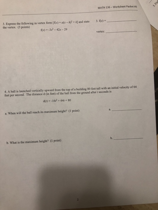 Solved 1. Graph the following function. Plot at least three | Chegg.com
