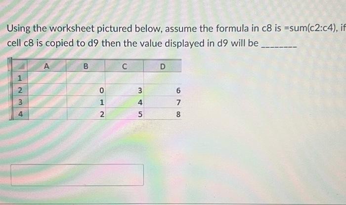 Solved Using the worksheet pictured below, assume the | Chegg.com