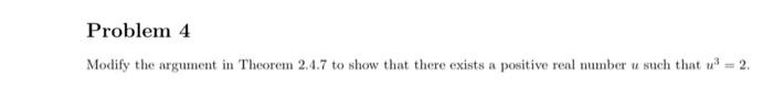 Solved Modify the argument in Theorem 2.4.7 to show that | Chegg.com